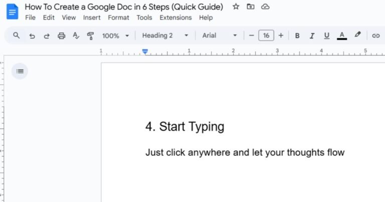 How To Create a Google Doc in 6 Steps (Quick Guide)