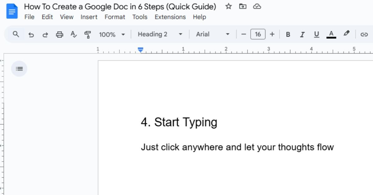 How To Create a Google Doc in 6 Steps (Quick Guide)